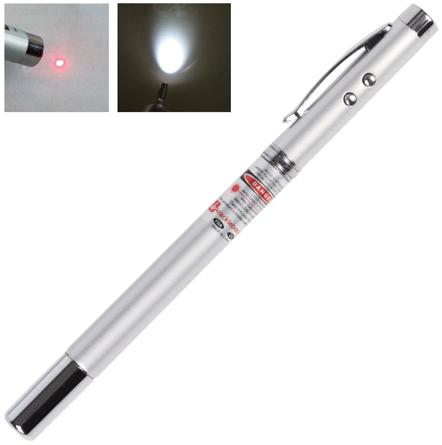 Указка лазерная Beifa, радиус 200 м, красный луч, LED-фонарь, указка, магнит, ручка, футляр