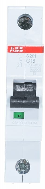 ABB автоматический модульный выключатель 1п C S201 6кА 16А 2CDS251001R0164