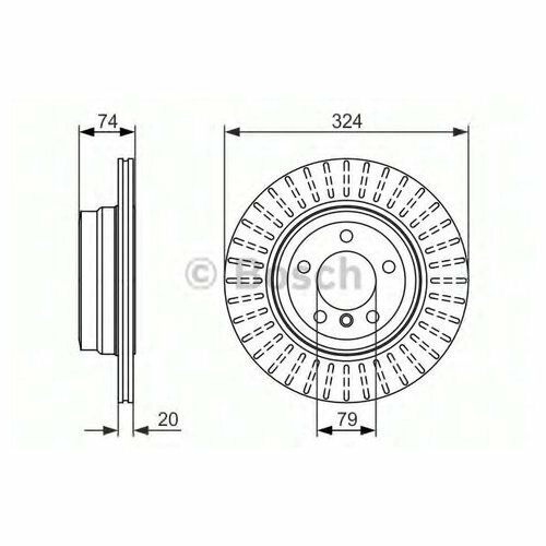 Тормозной диск задний Bosch 0986479671 для BMW 7 серия