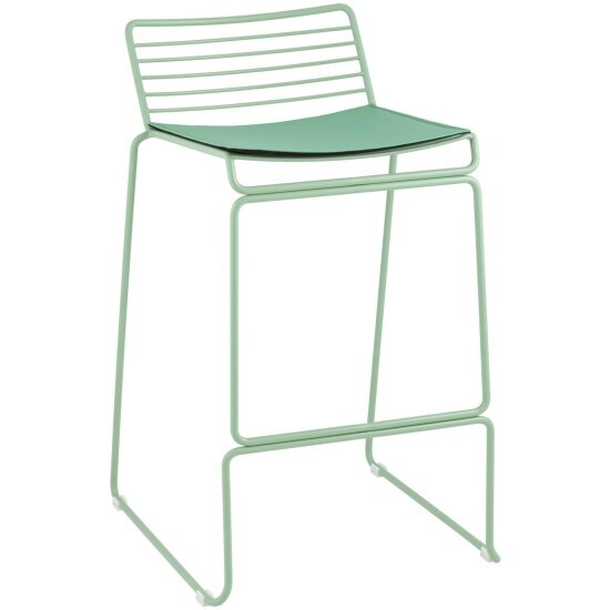 Стул полубарный Stool Group Danny, зеленый, с подушкой