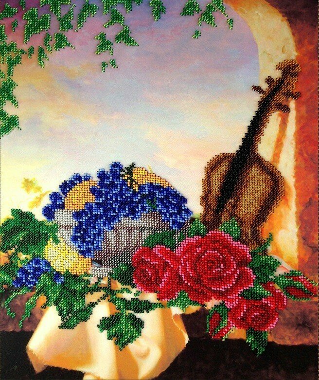 Набор для вышивания FeDi #КВ413 Скрипка, Вышивка бисером, 29 х 36 см