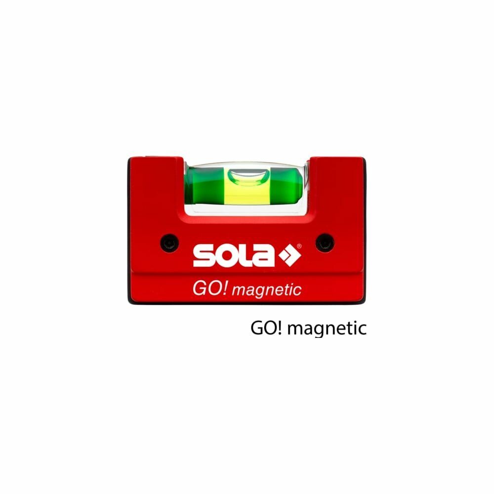 Компактный магнитный уровень SOLA GO Magnetic, 1 глазок, точн. 0,75 мм/м