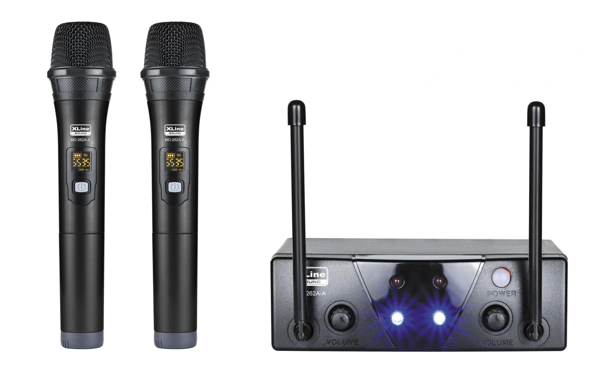 Xline MD-262A-A Радиосистема двухканальная c двумя ручными передатчиками, фикс. частота