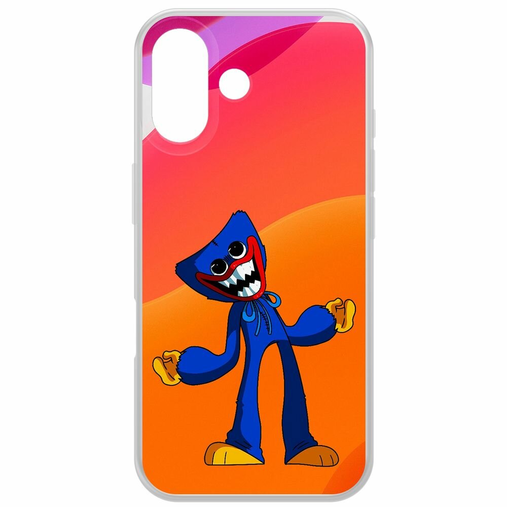 Чехол-накладка Krutoff Clear Case Хаги Ваги для iPhone 16, прозрачный, полиуретан (PU)
