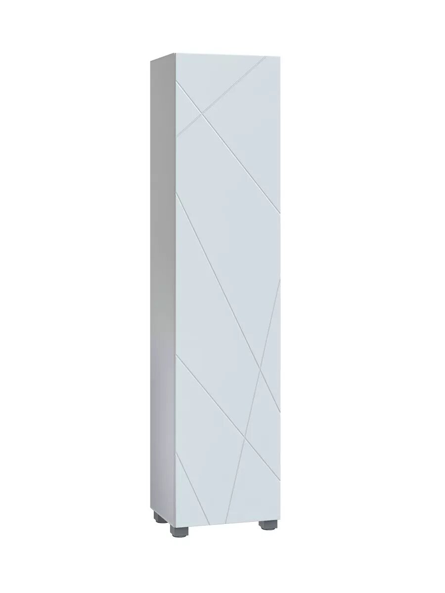 Пенал VIGO Geometry 450, для ванной, ЛДСП, напольный, 1 распашная дверь, с полками, белый