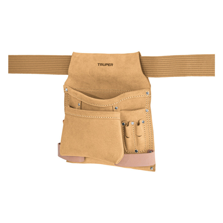 Сумка для 6 инструментов Truper поясная 29х25см, кожа буффало, POCA-6 11533