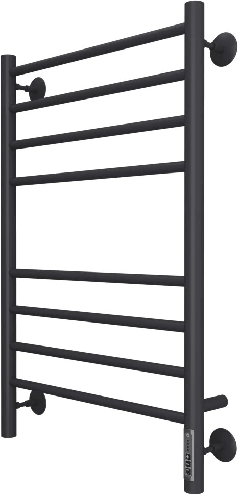 Полотенцесушитель электрический Terminus Аврора П8 4670078527493 800x532, ТЭН правый, черный матовый