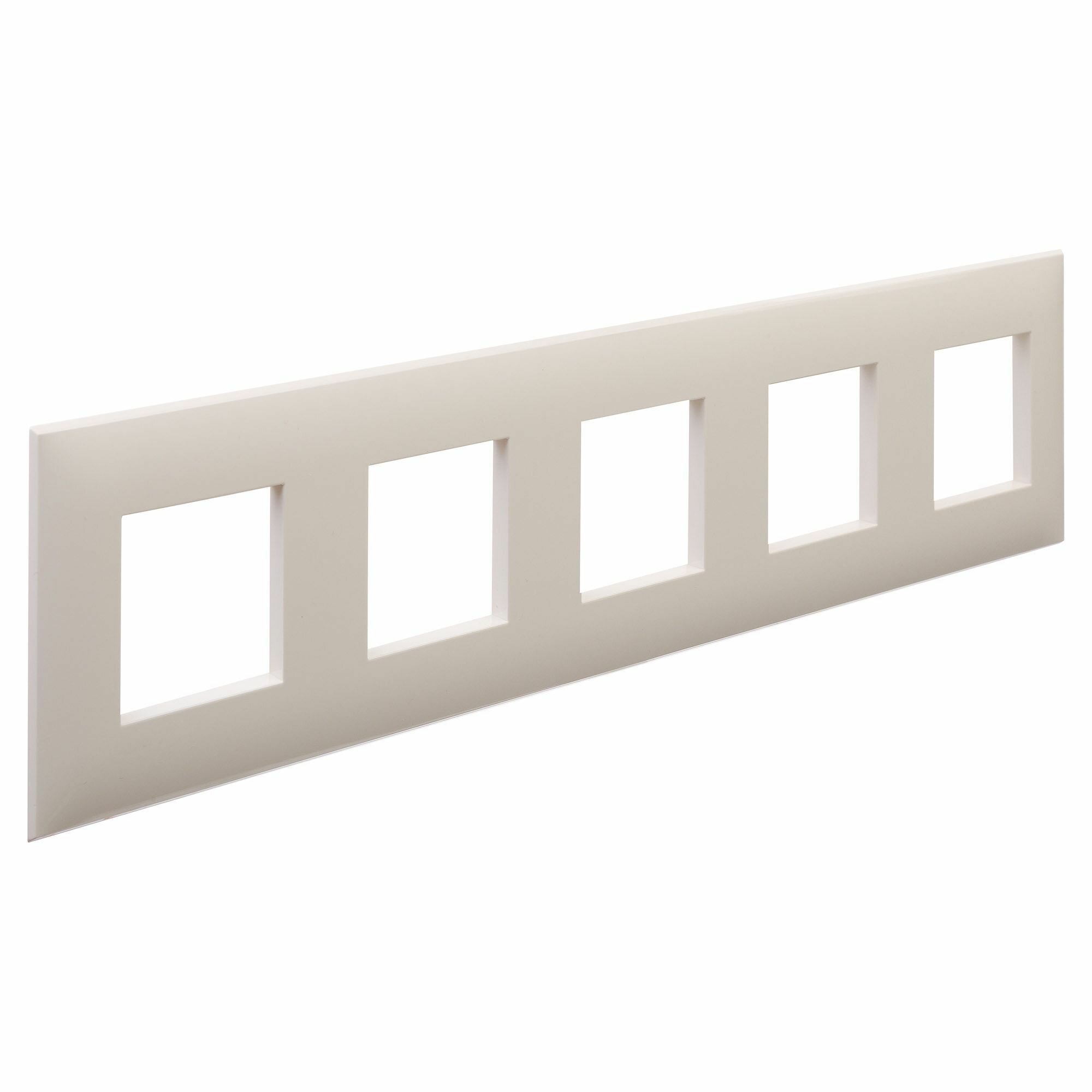 Рамка электроустановочная 5-постовая глянцевая DKC Avanti 4405900 "Ванильная дымка" бежевый