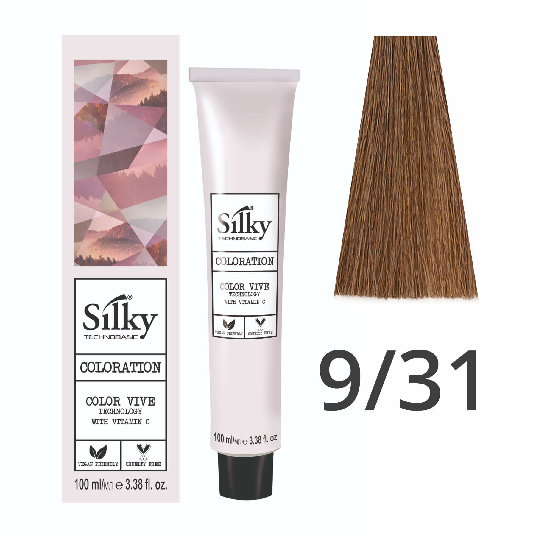 Краска для волос профессиональная Silky Color Vive/Ultralift 9/31 Блонд Бежевый, 100 мл