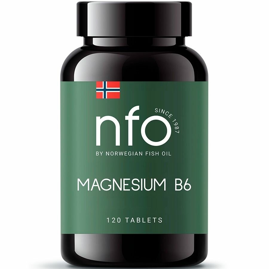 Norwegian Fish Oil Магний В6 таблетки 1000мг N120