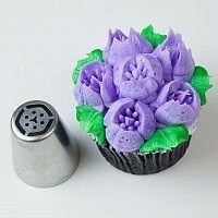 Насадка кондитерская Тюльпан три лепестка, верх d-20мм, низ d-37мм, h-43мм