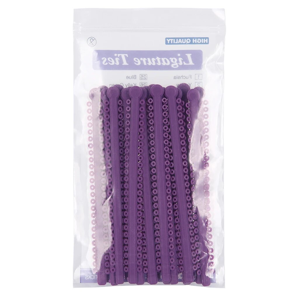 Azdent Лигатуры ортодонтические эластичные силиконовые Purple