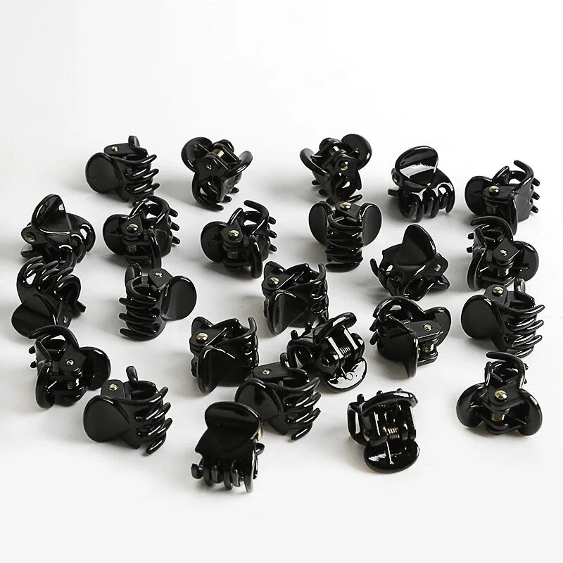 Черные заколки-крабы для волос Glossy black
