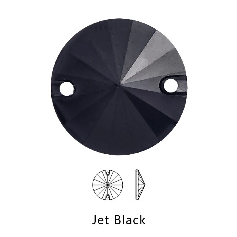 Стразы Rivoli Jet Black 14 мм 100 шт