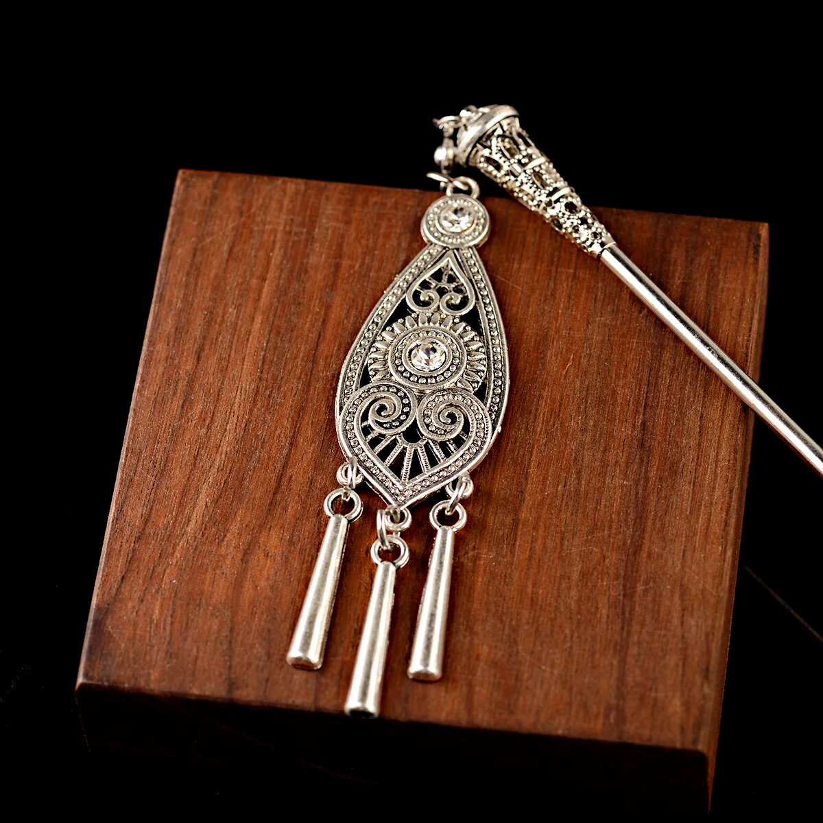 Серебряные этнические заколки для волос, style 2