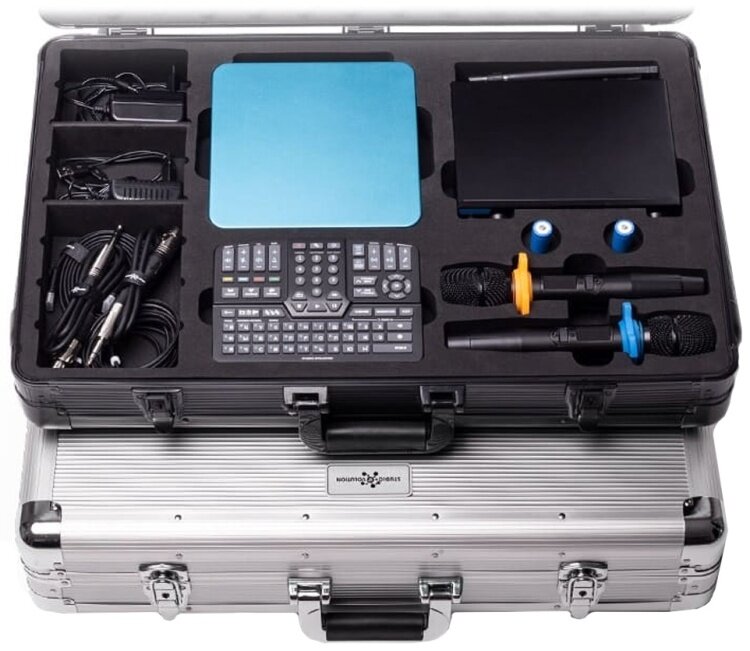 Караоке система с микрофонами Studio Evolution EVOBOX SE 200D Case серый