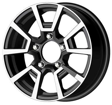 Диск автомобильный литой Carwel Нива-SK 16x6.5 5x139.7 et40 dia98.5 Чёрный глянцевый с полированной лицевой частью