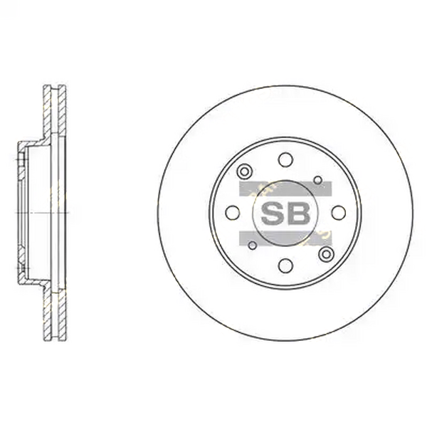 HI-Q SD4104 диск тормозной передний\ Honda (Хонда) civic, rover 200 / 400 1.4-2.0tdi 95
