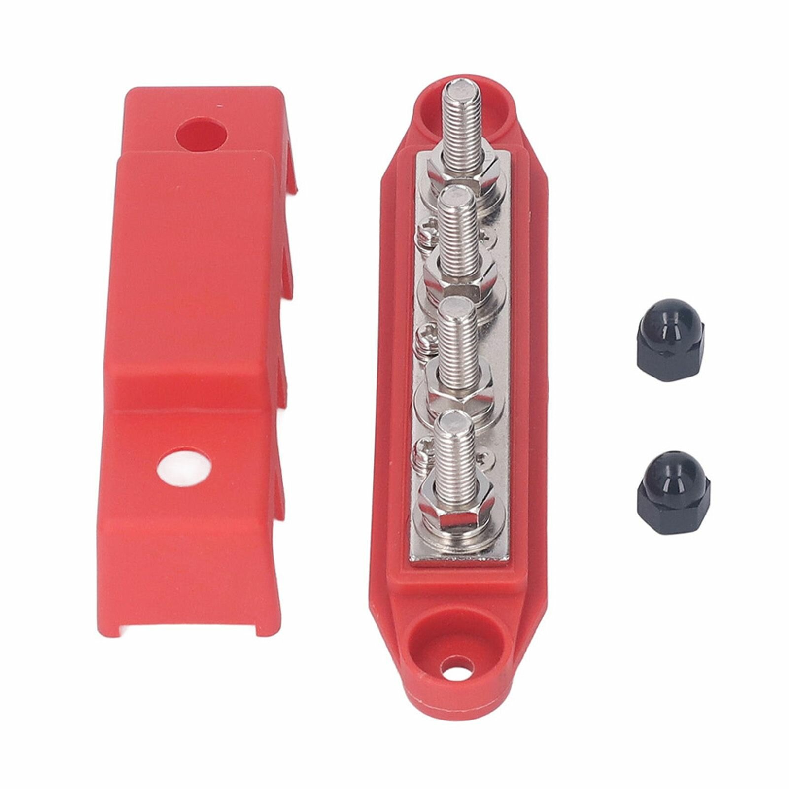 Шинная шина M8 с 4 шпильками, сверхмощный модуль, блок распределения питания, шинная коробка для яхты, 48 В постоянного тока, 250 А, красный