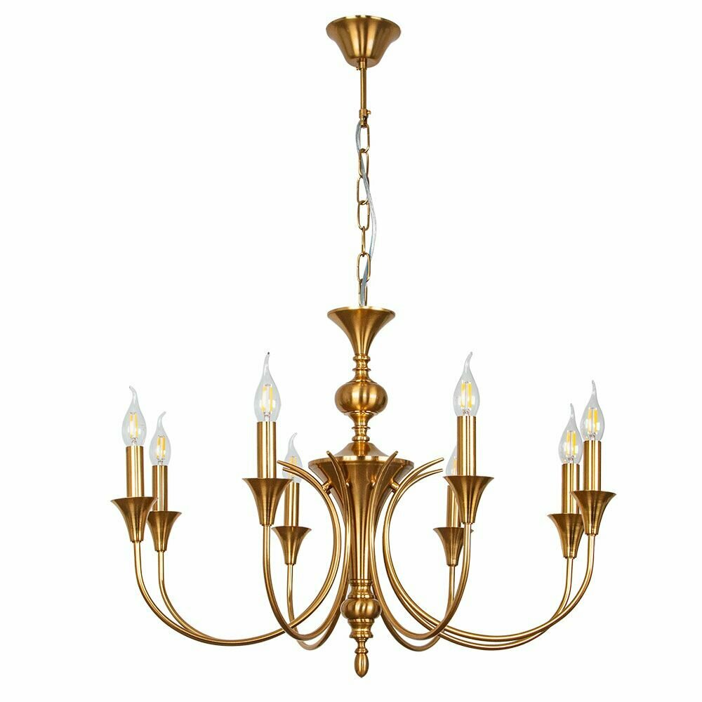 Люстра ARTE LAMP 8хE14х40Вт, цвет медь
