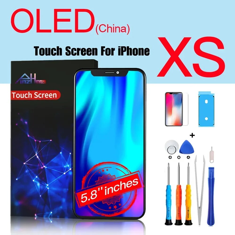 PINZHENG Высококачественный экран AMOLED INCELL LCD OLED OEM для iPhone 11 12 13 Mini Pro Max XS XR MAX Замена дисплея с инструментом OLED For XS