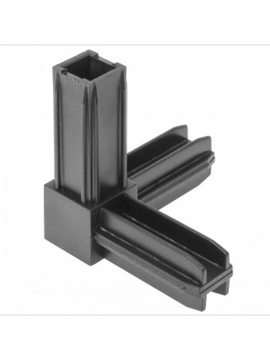 Соединитель профильной трубы из ABS-пластика 20x20 черный, 8 шт./уп. — фото 1