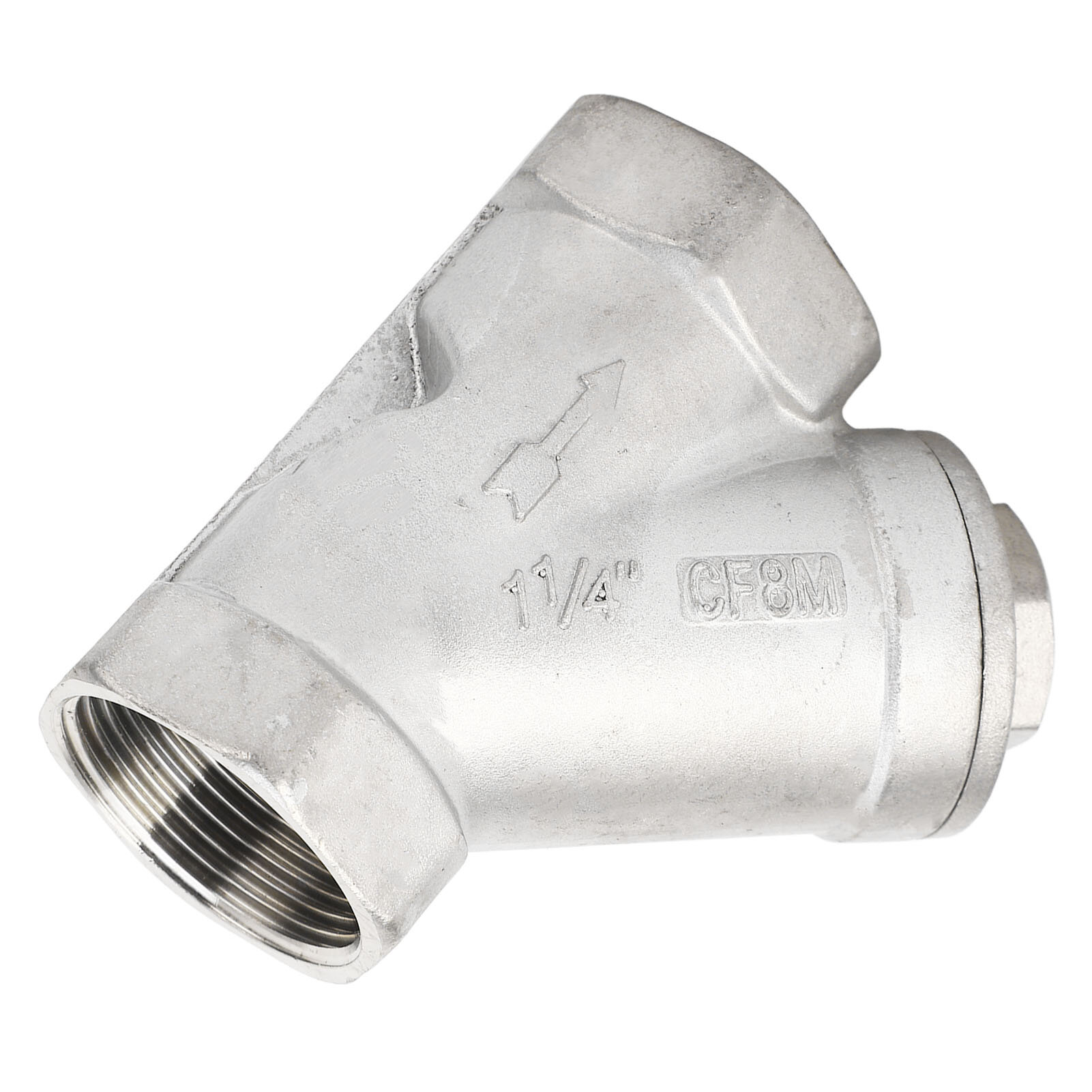 Y-образный сетчатый фильтр с резьбой DN32 1‑1/4 дюйма, изготовленный из нержавеющей стали 304, фильтрующий клапан, фитинг для труб, предназначенный для воды, масла и газа.