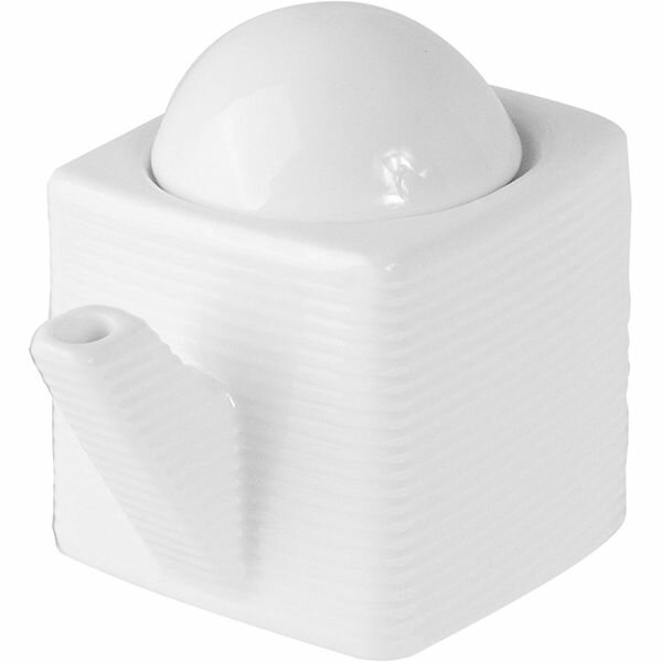 Соусник-бутылка квадрат. с крышкой "Кунстверк", фарфор, , H-75мм, белый