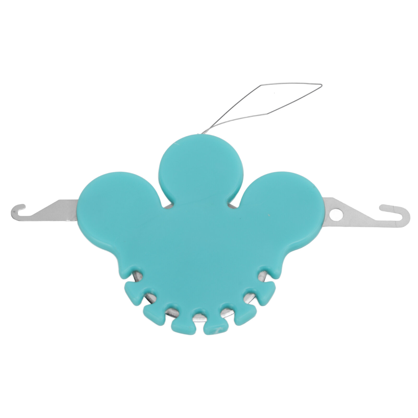 Многофункциональный нитевдеватель 4 в 1: износостойкий, легкий, портативный, изготовлен из прочного пластика, синий.