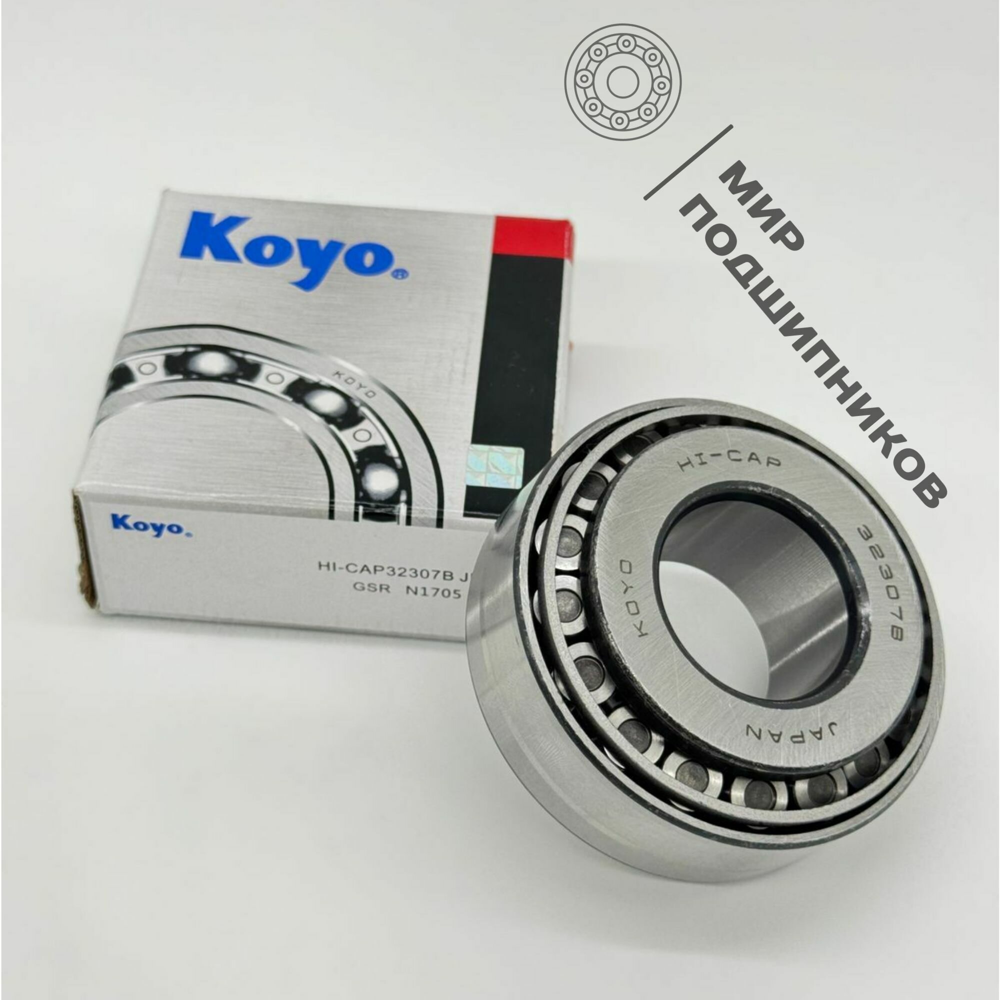 Подшипник KOYO HI-CAP32307B (27607) 35x80x33 дифференциала заднего моста ведомой шестерни ГАЗ 3302, 2217 (внутренний)
