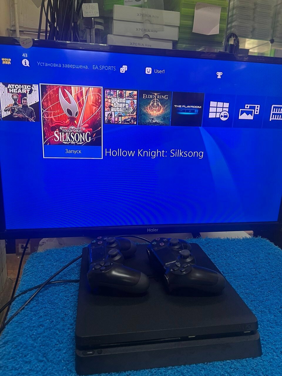 Игровая приставка Sony PlayStation 4 Slim 500 ГБ HDD, с 12 играми, черный + HEN 11.00