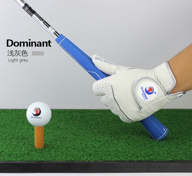 Перчатки для гольфа, мужские, нано-микрофибра, светло-серые, левая рука