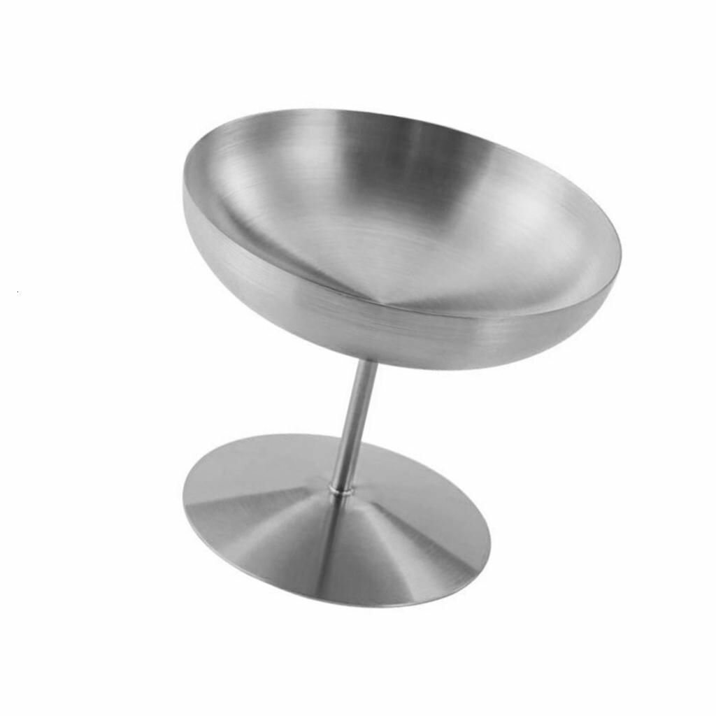 Подставные десертные чашки из нержавеющей стали 150мл/250мл Ретро стиль Сервировочные миски, Серебро - L размер