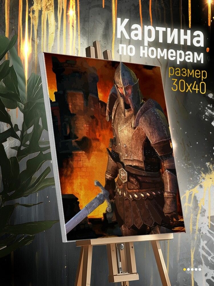 Картина по номерам на холсте игра TES Oblivion (Обливион, elder scrolls) - 52510110 В 30х40