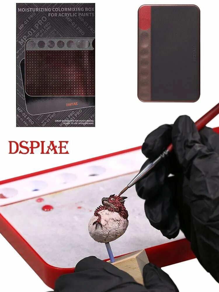 Большая портативные краски для рисования миниатюр, Мокрая палитра, Влажная палитра для акриловых красок