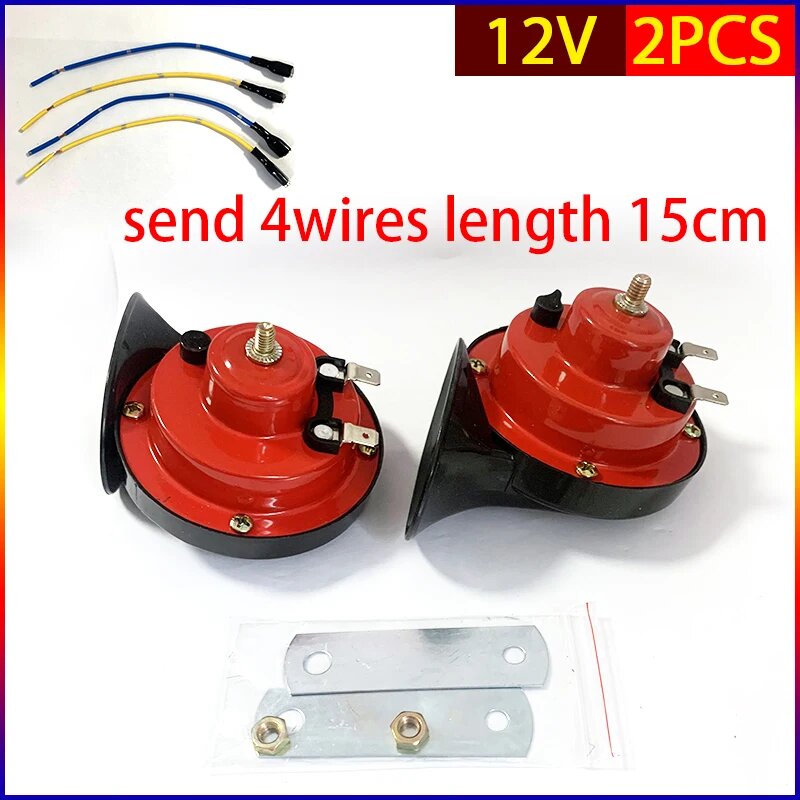 12 В/24 В труба автомобиля улитка звуковой сигнал воздушный звуковой сигнал мотоциклетный звуковой сигнал для грузовиков автомобильный звуковой сигнал электрический улитка водонепроницаемый звуковой сигнал