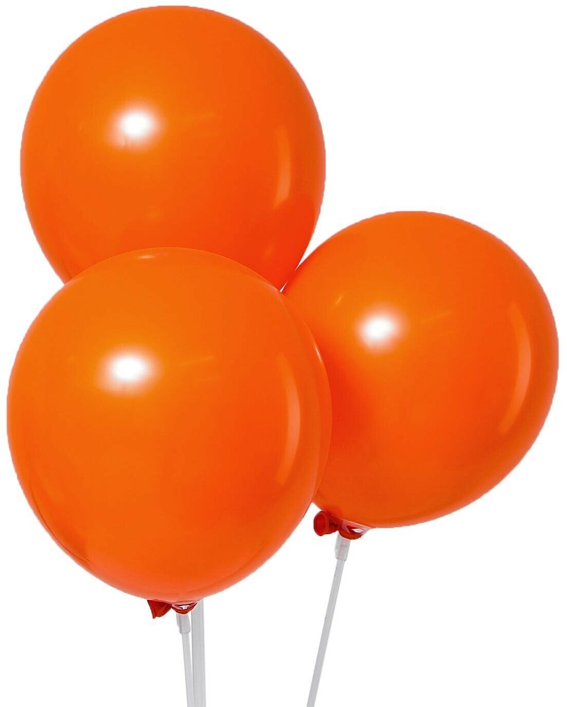 Воздушные шары латексные 12", 100 шт, оранжевые