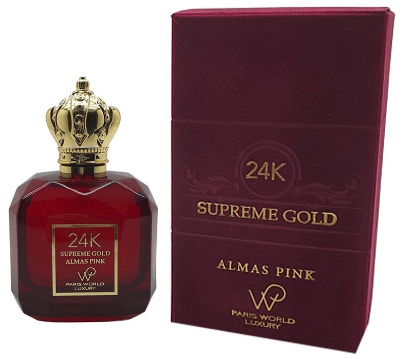 Paris World Luxury, 24K Supreme Gold Almas Pink, 100 мл, парфюмерная вода женская