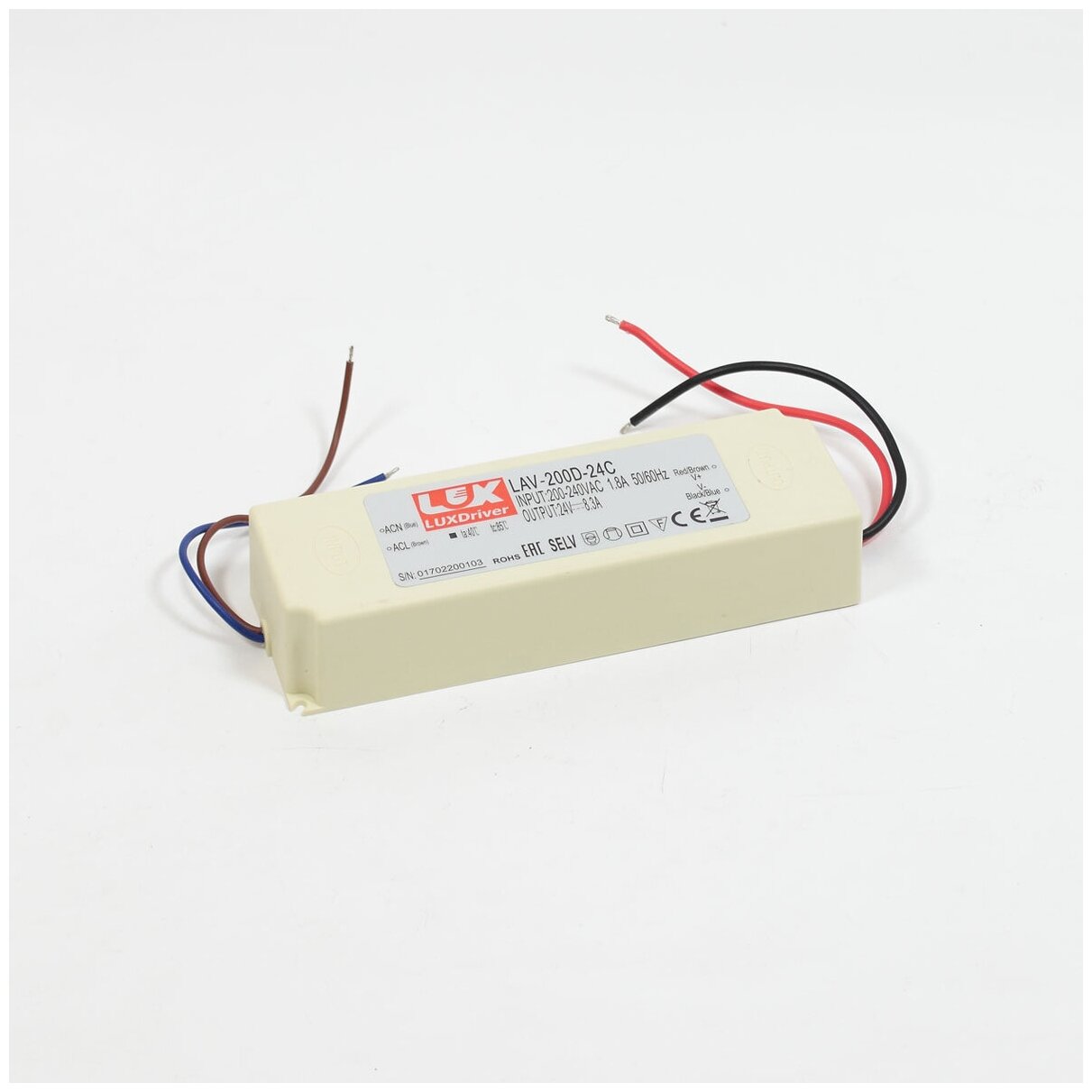 Блок питания LAV-200D-24C (24V, 200W, 8.3A, IP67)