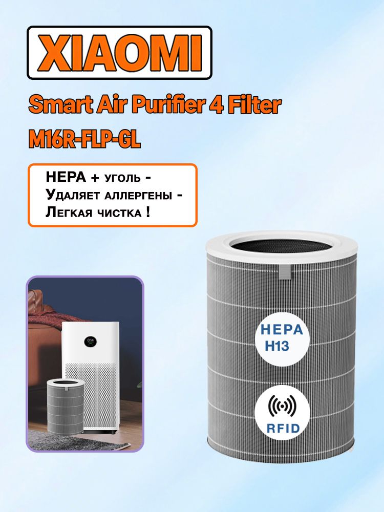 Фильтр для очистителя воздуха Xiaomi Smart Air Purifier 4 с меткой RFID (M16R-FLP-GL) (BHR5120GL) GLOBAL/AC-M16-SC