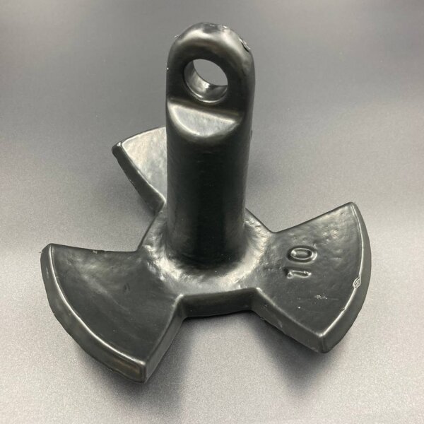 Якорь речной 3-х лепестковый черный с ПВХ покрытием 4.5кг Allshine