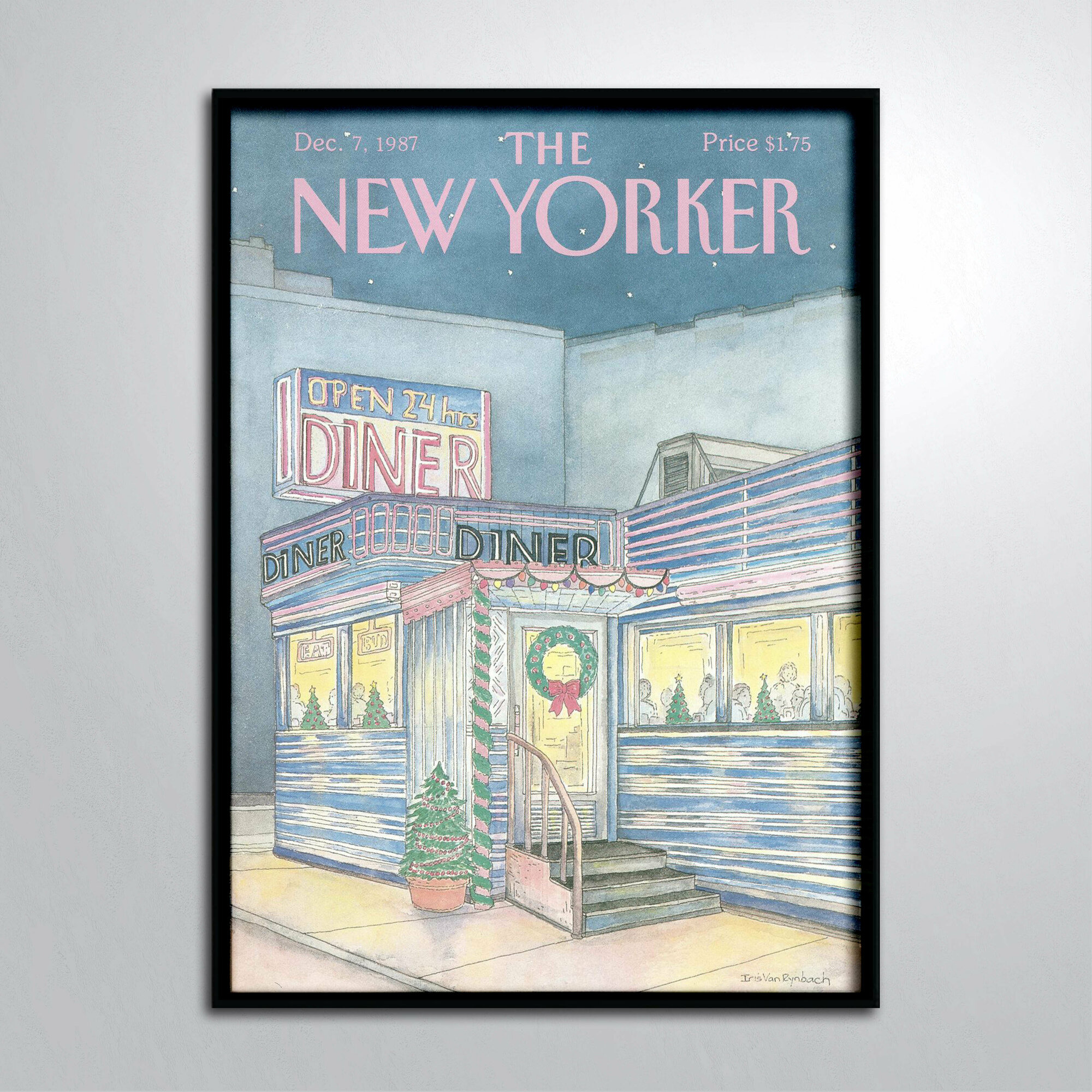 Постер без рамы/Постер для интерьера/Плакат Винтажный Журнал Нью Йоркер The NEW YORKER 7 декабрь 1987г (А2/420х594)