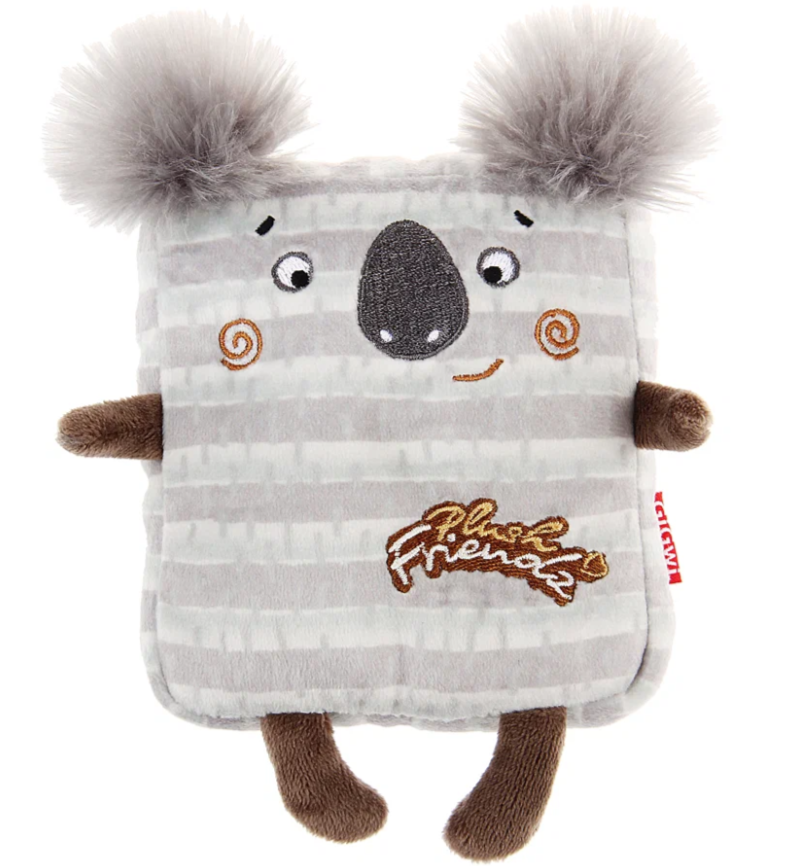 Игрушка для собак GiGwi Plush Friendz Коала (85012), серый, 1шт.