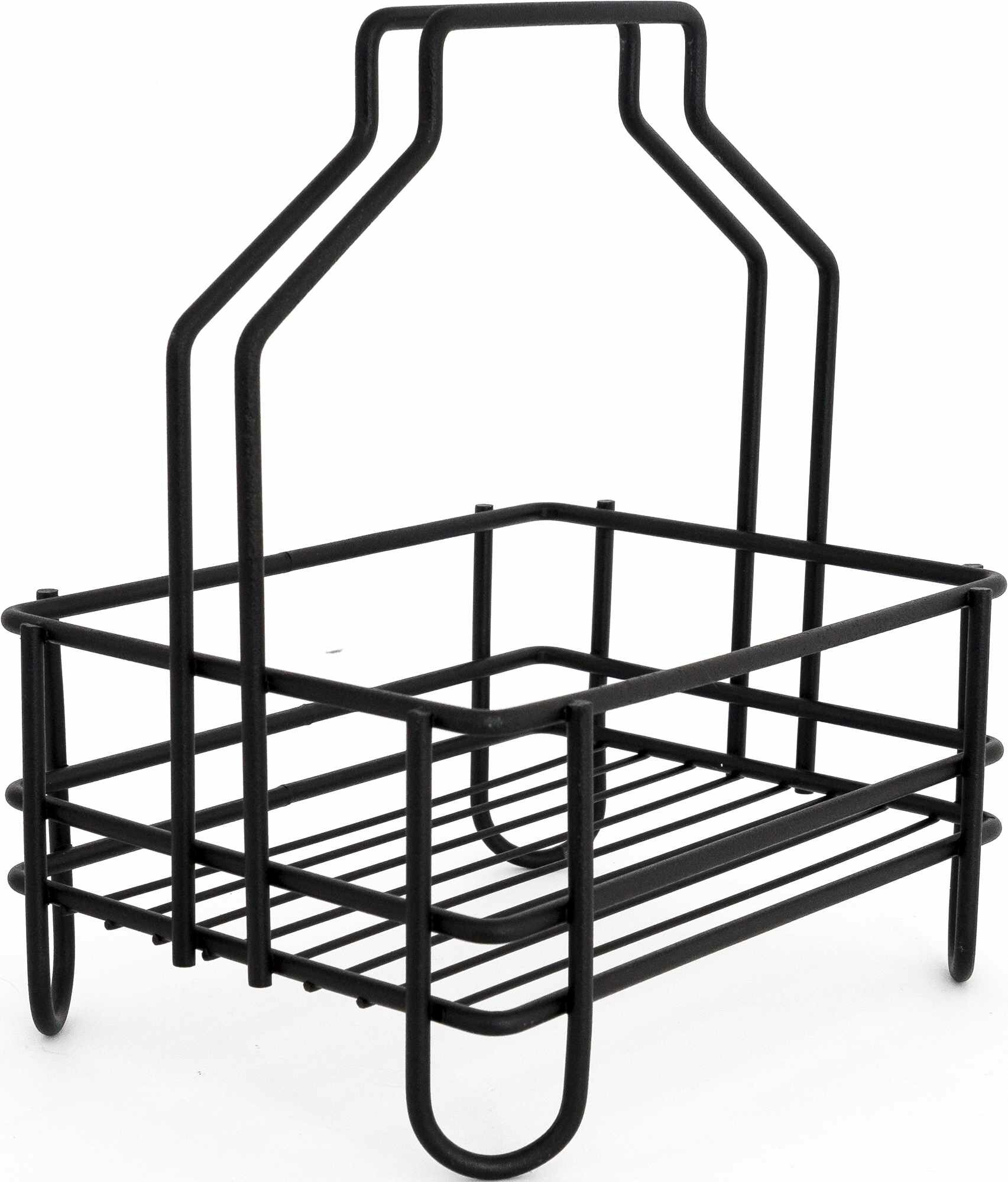 Корзинка для хранения на ножках 20x15x23.5 см цвет чёрный