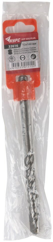 KУРС Бур по бетону SDS PLUS с двойной резьбой 12х160 мм ( 32616 )