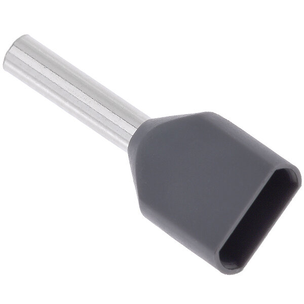 Наконечник 79462 НШВИ (2) 0,75-8 медный 0,75мм2 втулочный изолированный на 2 провода, ПВХ (КВТ) (600 шт. в наборе)