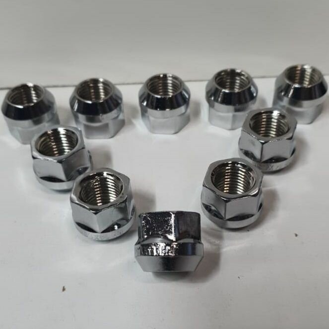 Гайка колёсная 14x1,5x21, конус, под 19 ключ, 10 штук