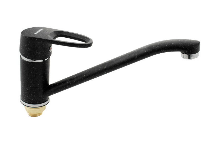 Смеситель для раковины BRIMIX 1661 хром шаровый корпус под серый мрамор