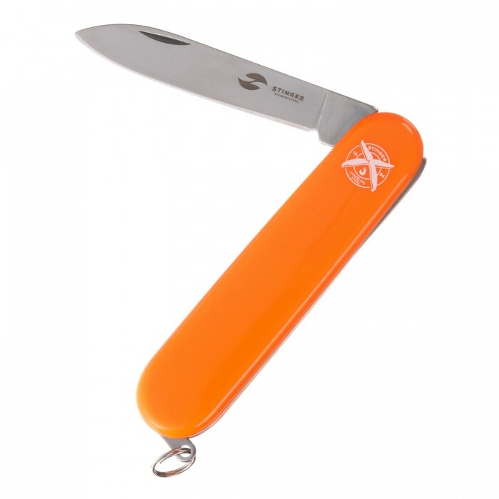 Stinger FK-K5005NH-2F Нож перочинный stinger, 90 мм, 2 функции, материал рукояти: абс-пластик (оранжевый)