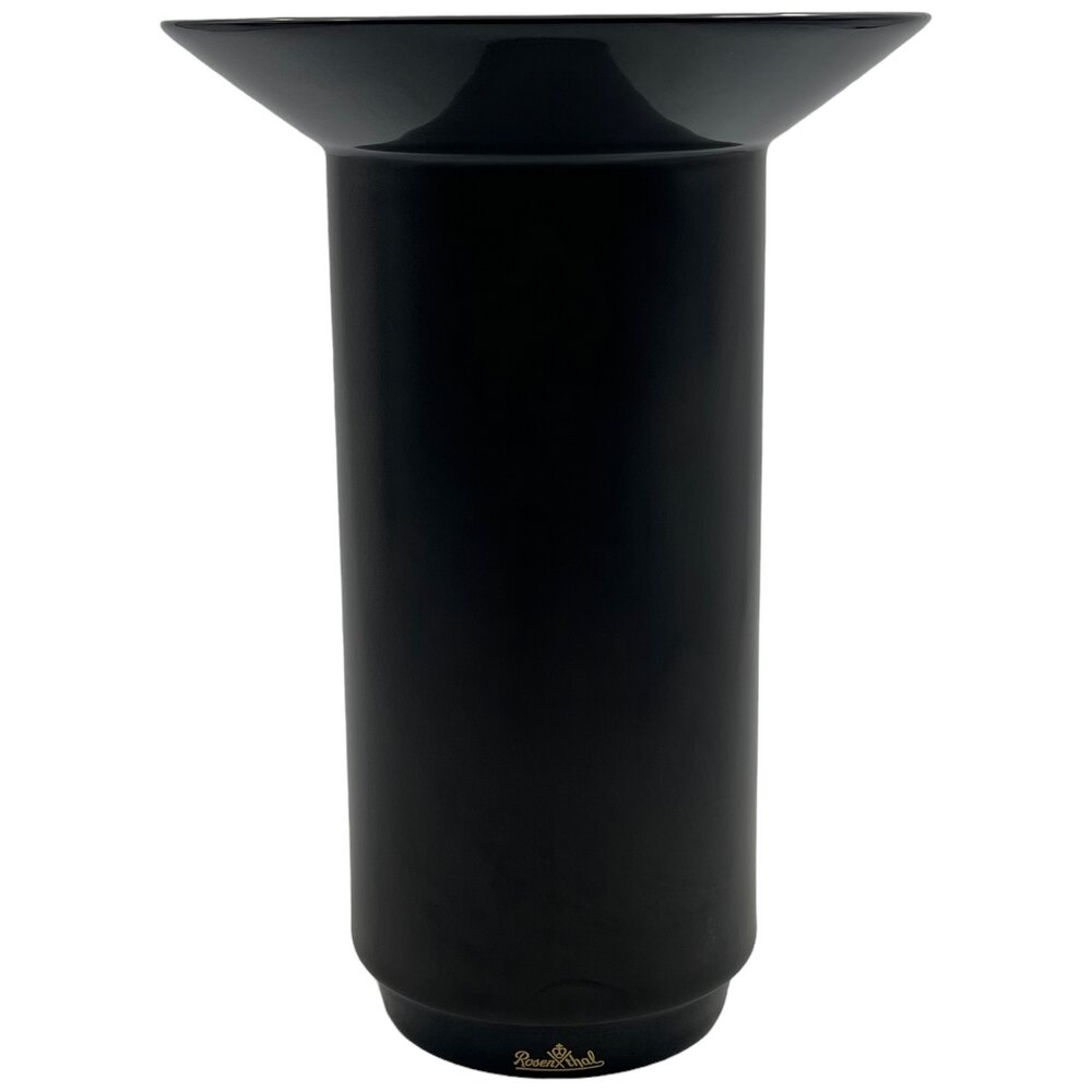 Ваза черная, 20 см, фарфор, дизайнер Ян ван дер Ваарт, 1984-1990 гг, Rosenthal, Германия